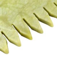China Massage Comb Style Natural Xiuyan Jade Gua Sha Scalp Guasha Stone Head Massager Hair Health Care Salon Beauty Tool for sale