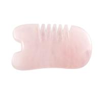 China Rose Quartz Gua Sha Comb Fish Shape Head Care Product for Natural Crystal Massage for sale