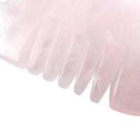 China Rose Quartz Gua Sha Comb Fish Shape Head Care Product for Natural Crystal Massage for sale