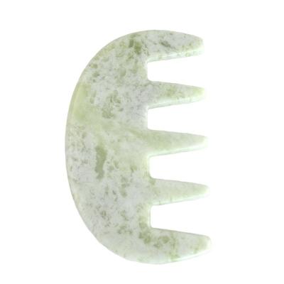 China Face Massager Jade Stone Gua Sha Comb Head Scalp Guasha Massage Tool for Full Body Massage Area Custom Logo for sale
