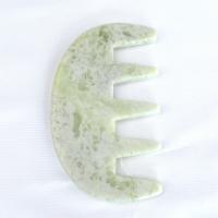 China Face Massager Jade Stone Gua Sha Comb Head Scalp Guasha Massage Tool for Full Body Massage Area Custom Logo for sale
