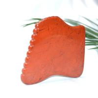 China Massager Properties Natural Red Jasper Gua Sha Tool for Facial Massage for sale