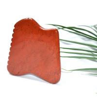 China Massager Properties Natural Red Jasper Gua Sha Tool for Facial Massage for sale