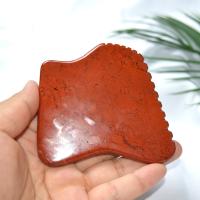 China Massager Properties Natural Red Jasper Gua Sha Tool for Facial Massage for sale