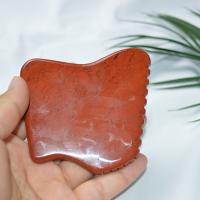 China Massager Properties Natural Red Jasper Gua Sha Tool for Facial Massage for sale