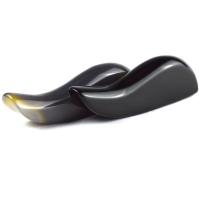 China Black Natural Stripe Obsidian Gua Sha Stone for Body Massage and Facial Slimming Professional Tool for sale