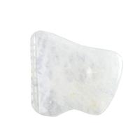 China Clear Quartz Gua Sha Shaped Board Tool for Face and Neck Skin Health OEM/ODM Accepted for sale