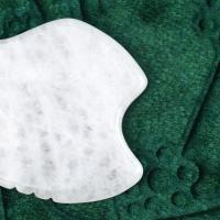 China Self Skin Care Tool White Jade Gua Sha Scraping Massage Board for Body Massager Function 2024 Trending Product for sale