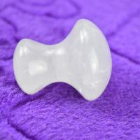 China Clear Quartz Gua Sha for Face Slimming and Scrapping Massage Full-body Coverage 41*35mm Natural Mushroom Stone Shape for sale