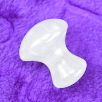 China Clear Quartz Gua Sha for Face Slimming and Scrapping Massage Full-body Coverage 41*35mm Natural Mushroom Stone Shape for sale