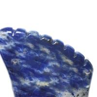 China Blue Sodalite Stone Gua Sha Body Scraping Massage Tool Manual-Wired Control Function for Face and Body Natural Beauty Gift for sale