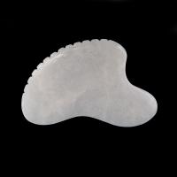 China Custom Logo Crystal Heart Shaped White Jade Stone Gua Sha Scraping Massage Tool for Acupuncture Therapy Facial Massager for sale