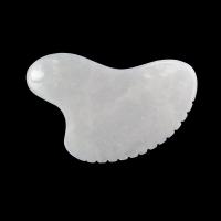 China Custom Logo Crystal Heart Shaped White Jade Stone Gua Sha Scraping Massage Tool for Acupuncture Therapy Facial Massager for sale