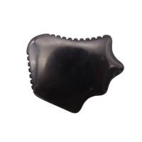 China Natural Black Obsidian Gua Sha Board for Face Back Massage Relax Therapy Guasha Tool Skincare Scraping for sale