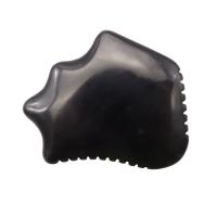 China Natural Black Obsidian Gua Sha Board for Face Back Massage Relax Therapy Guasha Tool Skincare Scraping for sale