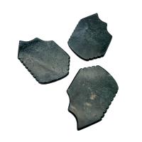 China Portable Handcarved Natural Grass Agate Guasha Stone Facial Massager for Skin Care for sale
