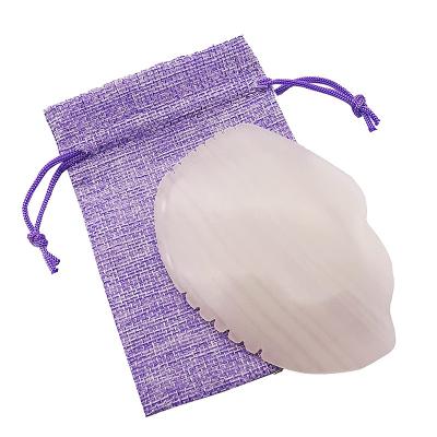 China Massage/Lifting Firming/Anti-Aging Function Natural Afghan White Jade Gua Sha Board for Massage Spa Acupuncture Therapy for sale