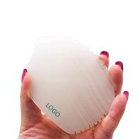China Massage/Lifting Firming/Anti-Aging Function Natural Afghan White Jade Gua Sha Board for Massage Spa Acupuncture Therapy for sale