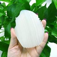 China Massage/Lifting Firming/Anti-Aging Function Natural Afghan White Jade Gua Sha Board for Massage Spa Acupuncture Therapy for sale