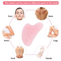 China Portable Natural Jade Gua Sha Stone Massage Tool for Face Neck Skin Lifting Wrinkle Remover Beauty Care Physical Therapy for sale