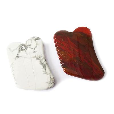 China OEM/ODM Supported Natural Facial Massage Gua Sha Stone Mookaite White Turquoise Guasha for Reducing Facial Fine Lines for sale