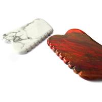 China OEM/ODM Supported Natural Facial Massage Gua Sha Stone Mookaite White Turquoise Guasha for Reducing Facial Fine Lines for sale