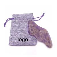 China Facial Massage Amethyst Gua Sha Scraping Tool for Natural Body Massage for sale
