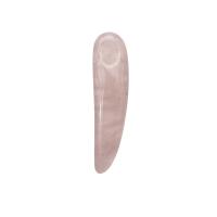 China Rose Quartz Spoon for Gua Sha and Cosmetics Beauty Wand Applicator Spatula for sale