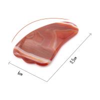 China Face Lift Function Red Agate Crystal Quartz Gua Sha Scrapping Plate for Portable for sale