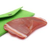 China Face Lift Function Red Agate Crystal Quartz Gua Sha Scrapping Plate for Portable for sale