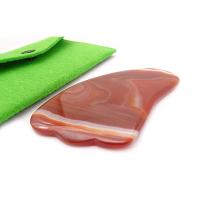 China Face Lift Function Red Agate Crystal Quartz Gua Sha Scrapping Plate for Portable for sale