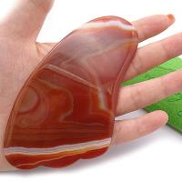 China Face Lift Function Red Agate Crystal Quartz Gua Sha Scrapping Plate for Portable for sale