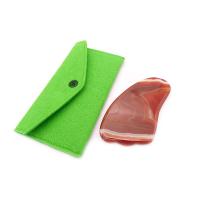 China Face Lift Function Red Agate Crystal Quartz Gua Sha Scrapping Plate for Portable for sale