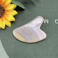 China Striped Agate Jade Heart Shaped Scraping Gua Sha Massage for Hand Repair and Natural Skin Lifting for sale