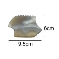 China Grey Agate Guasha Scraping Stone Portable Body Massager for Natural Jade Gua Sha and Skin Lifting for sale