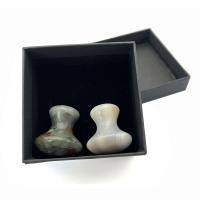 China 2024 Blood Stone Grey Agate Jade Stone Gua Sha Mushroom Massage Stone for Reducing Fine Lines on Face Neck Body for sale