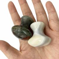 China 2024 Blood Stone Grey Agate Jade Stone Gua Sha Mushroom Massage Stone for Reducing Fine Lines on Face Neck Body for sale