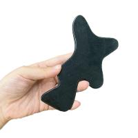 China Timing Control Function Dark Green Nephrite Gua Sha Stone for Body Care and Fatigue Relief Portable Design for sale