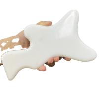 China Body Sculpting Tools Large White Jade Scraping Massage Tools for Lymphatic Drainage and Gua sha Therapy for sale