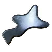 China Body Care Products Gua Sha Board Logo Support custom Custom Logo Polygonal Black Bianstone Jade Massage Tool for sale