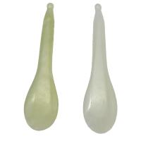 China Yellow Spoon Shape Acupuncture Point Massage Pen Xiuyan Jade Stick Eye Massager Pen with and Acceptable OEM/ODM Service for sale