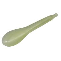 China Yellow Spoon Shape Acupuncture Point Massage Pen Xiuyan Jade Stick Eye Massager Pen with and Acceptable OEM/ODM Service for sale