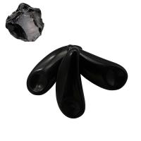 China Black Facial Massager Mini Obsidian Cosmetic Guasha Spoon Eye Cream Makeup Scoop Spatula Stick for Eye Relief Massage for sale