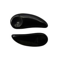 China Black Facial Massager Mini Obsidian Cosmetic Guasha Spoon Eye Cream Makeup Scoop Spatula Stick for Eye Relief Massage for sale