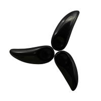 China Black Facial Massager Mini Obsidian Cosmetic Guasha Spoon Eye Cream Makeup Scoop Spatula Stick for Eye Relief Massage for sale
