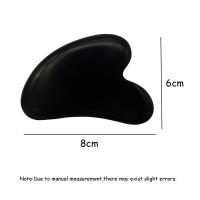 China Natural Black Bian Stone Heart Shape Gua Sha Massage Tool for Spa Relaxing Meditation for sale