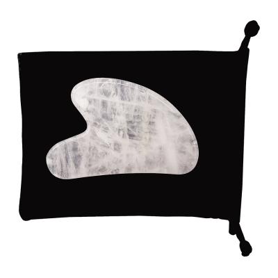 China Facial Massage Heart Shape White Crystal Gua Sha Stone for SPA Acupuncture Therapy at Traditional Chinese Medicine Center for sale