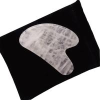 China Facial Massage Heart Shape White Crystal Gua Sha Stone for SPA Acupuncture Therapy at Traditional Chinese Medicine Center for sale