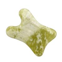 China Experience the Ultimate Facial Massage with 2023 Green Xiuyan Jade Gua Sha for sale