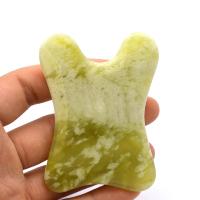China Experience the Ultimate Facial Massage with 2023 Green Xiuyan Jade Gua Sha for sale